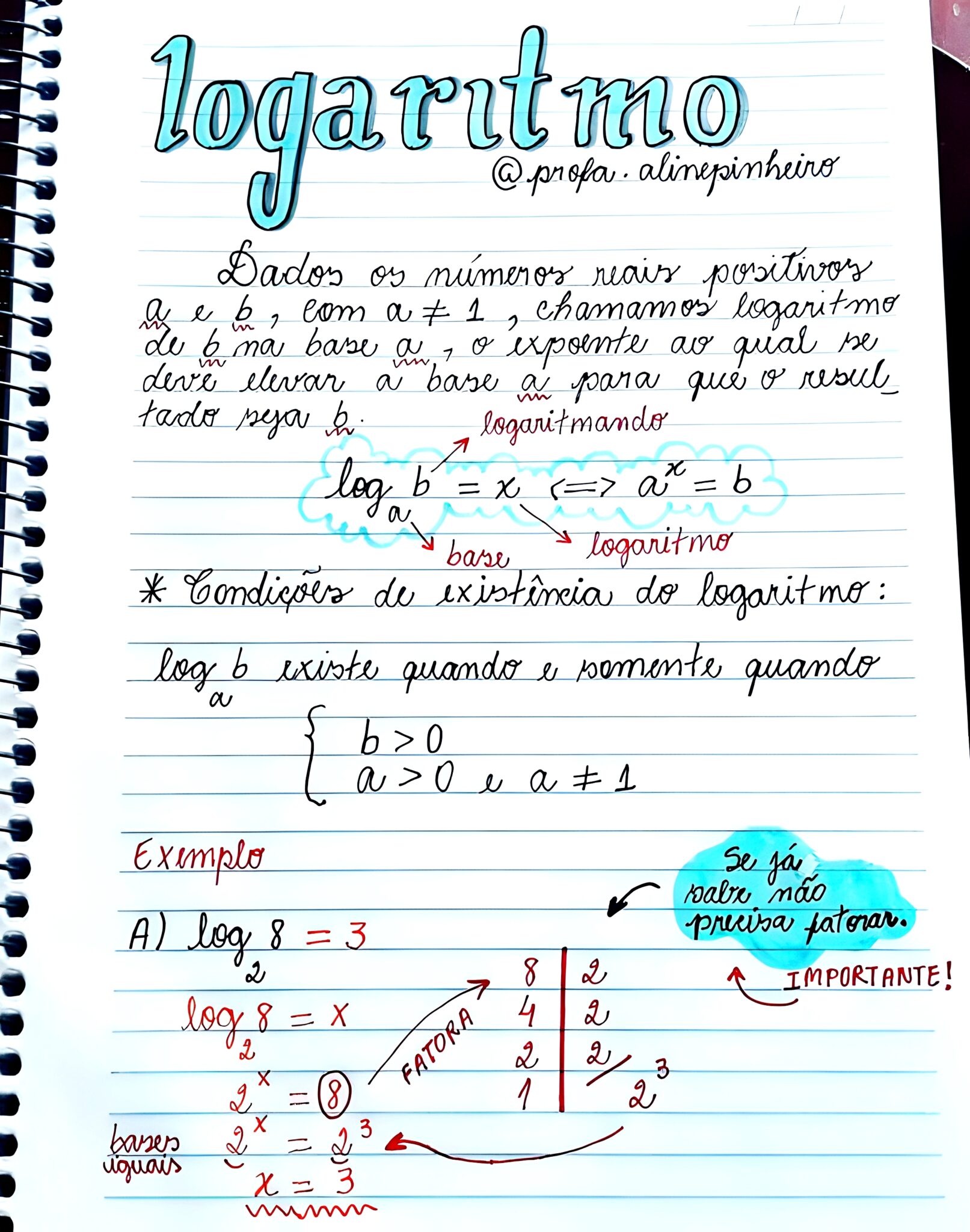 MAPA MENTAL SOBRE LOGARITMOS - Maps4Study