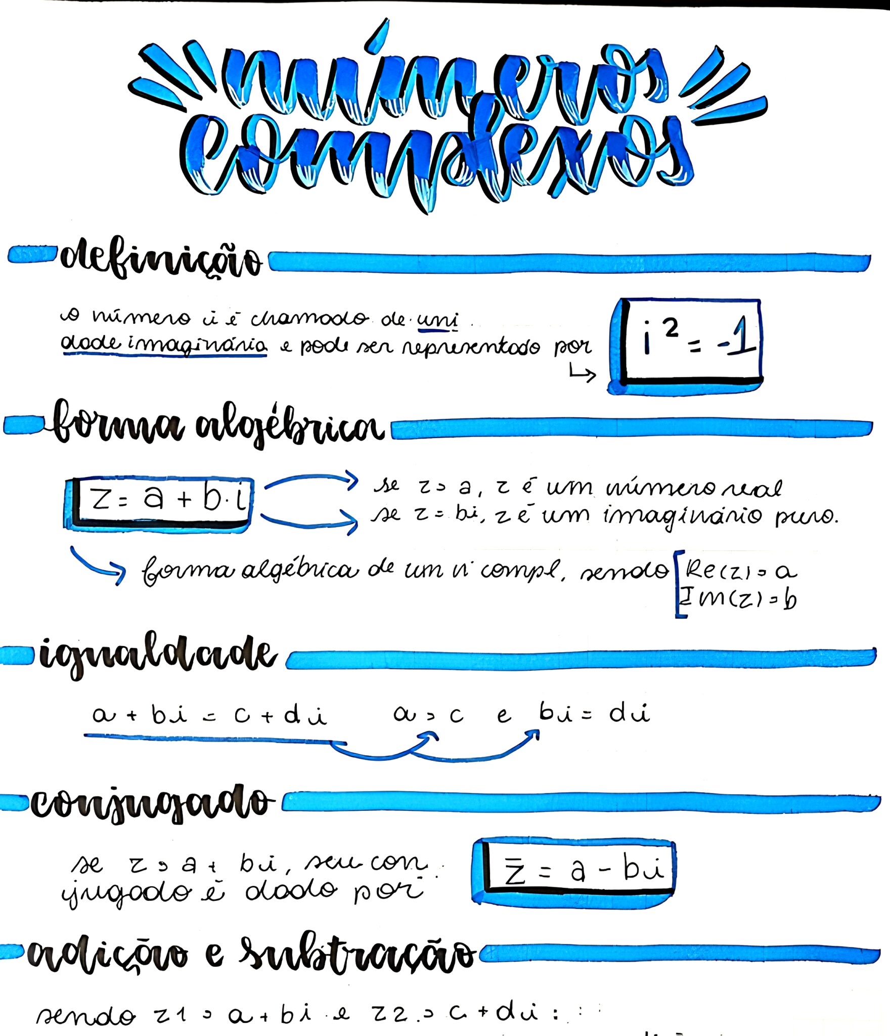 MAPA MENTAL SOBRE NÚMEROS COMPLEXOS - Maps4Study